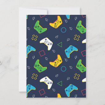 Game On | Cool Video Game Boy Birthday Party Photo Invitation | Zazzle