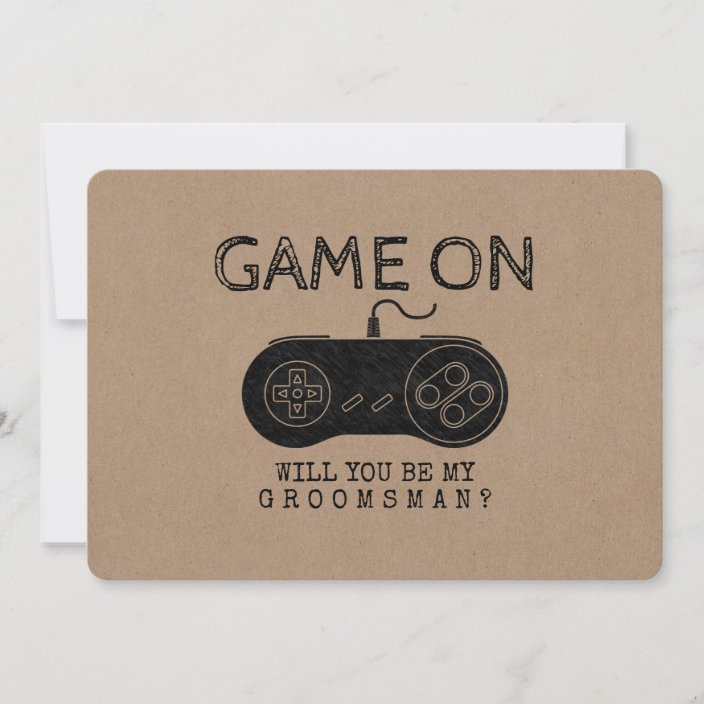 Game On - Funny Gamer Groomsman or Best Man Invitation | Zazzle.com