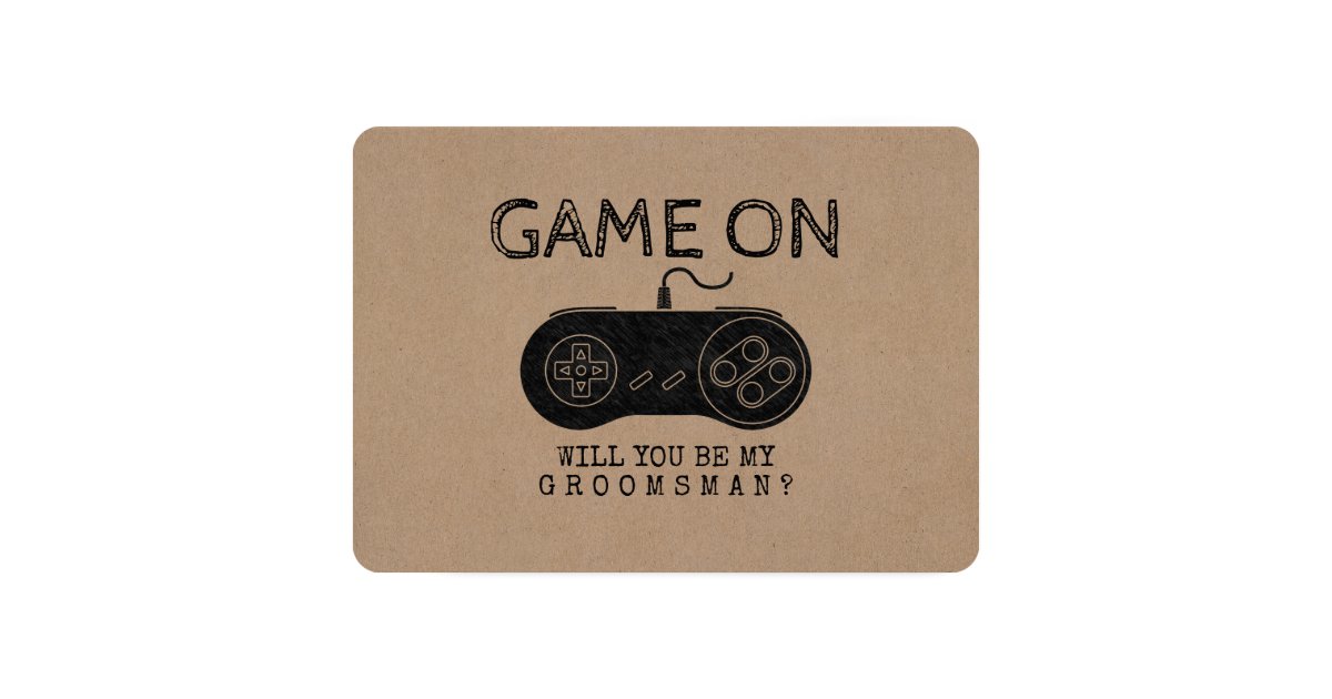 Game On - Funny Gamer Groomsman or Best Man Invitation | Zazzle.com