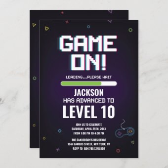 Game On Level Up Invitation | Zazzle