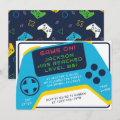 Game On & Level Up | Video Game Boy Birthday Party Invitation | Zazzle