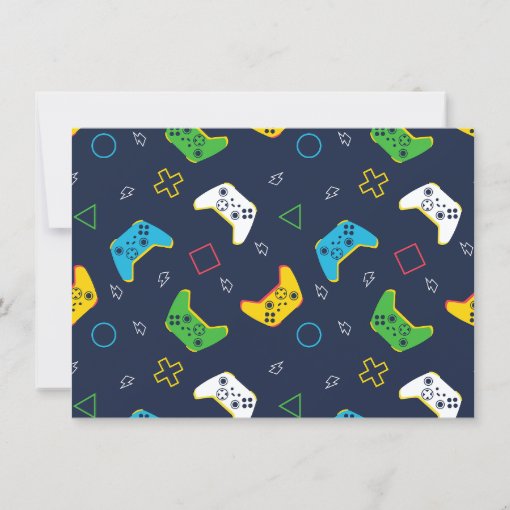 Game On & Level Up | Video Game Boy Birthday Party Invitation | Zazzle