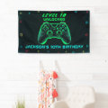 Game On Neon Video Game Party Birthday Gamer Banner | Zazzle