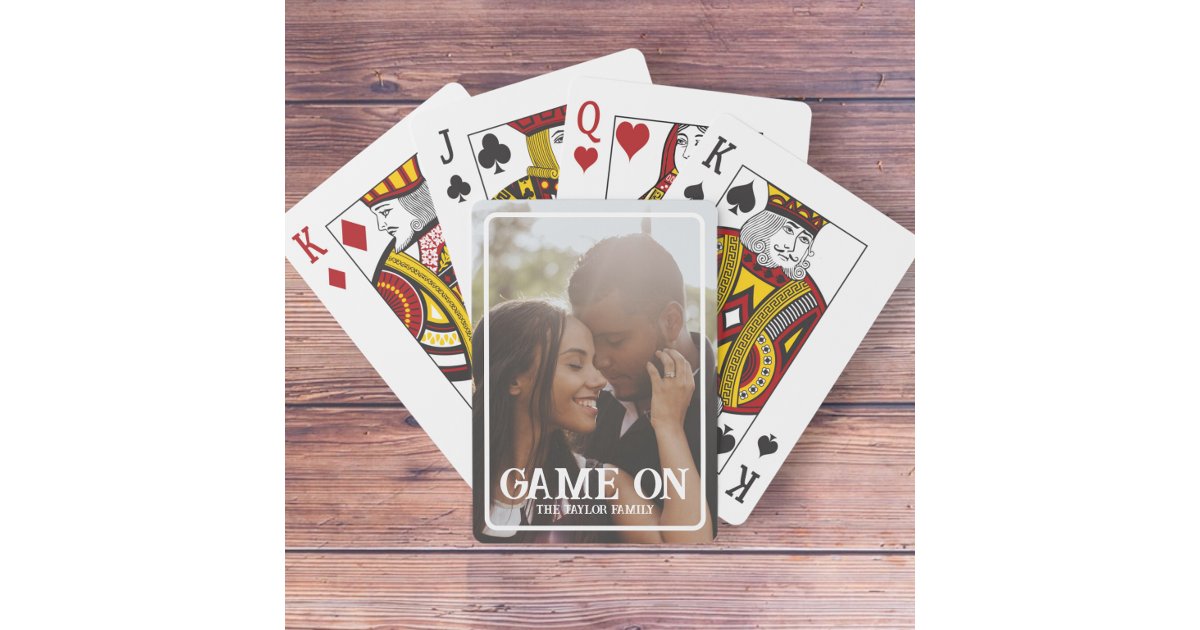 Game On Photo Personalized Poker Cards | Zazzle