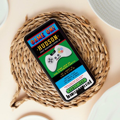 Game On Ticket Birthday Party Invitation | Zazzle