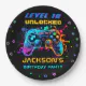 Game On Video Game Level Up Birthday Party Paper Plates | Zazzle