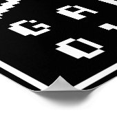 Game Over 8-Bit Skull Crossbones Pixel Art Poster | Zazzle