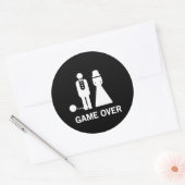 Game Over Classic Round Sticker | Zazzle