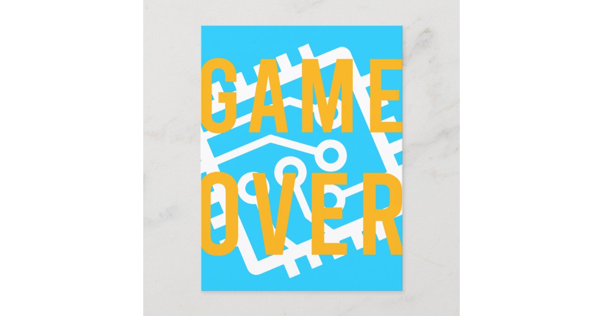Game Over Digital Circuit Postcard | Zazzle