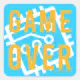 Game Over Digital Circuit Square Sticker | Zazzle