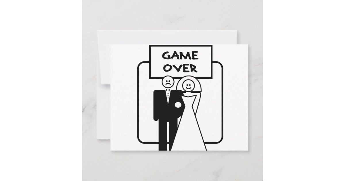 "Game Over" marriage | Zazzle