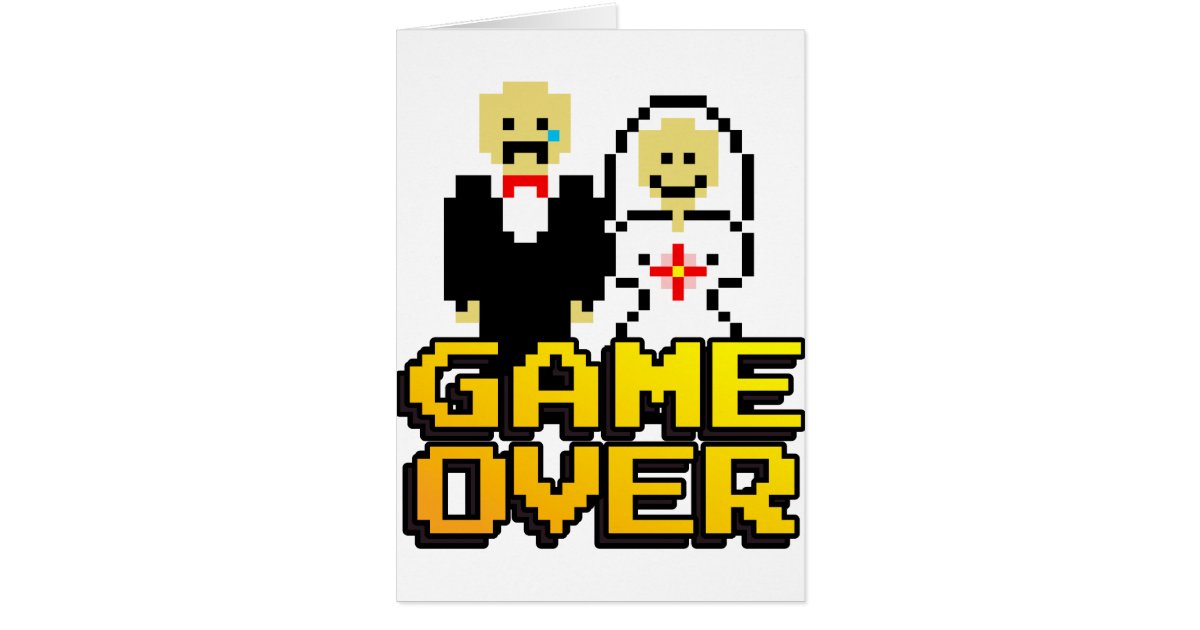 Game over marriage (8-bit) | Zazzle