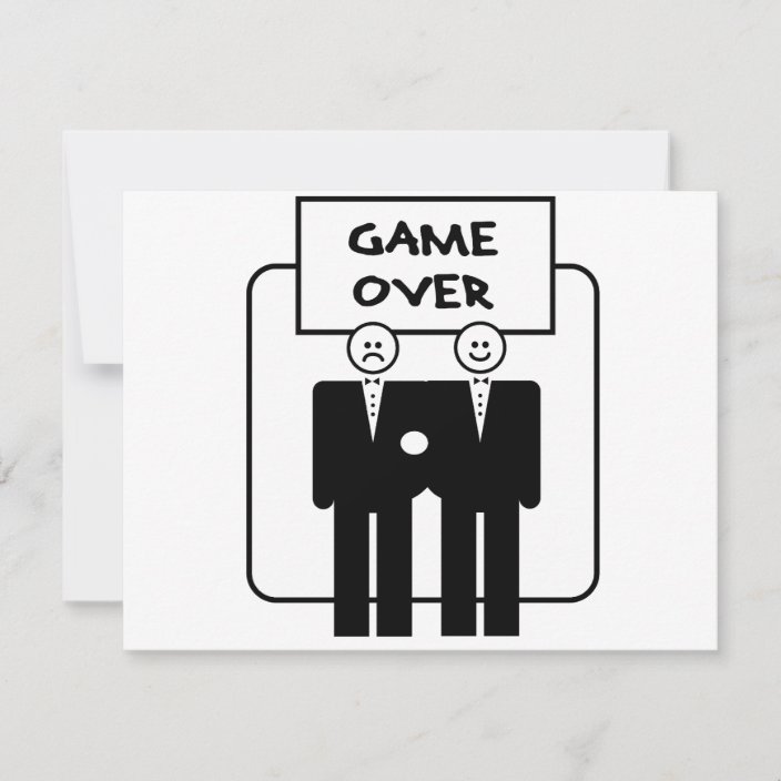 "Game Over" Marriage (Homosexual) | Zazzle.com