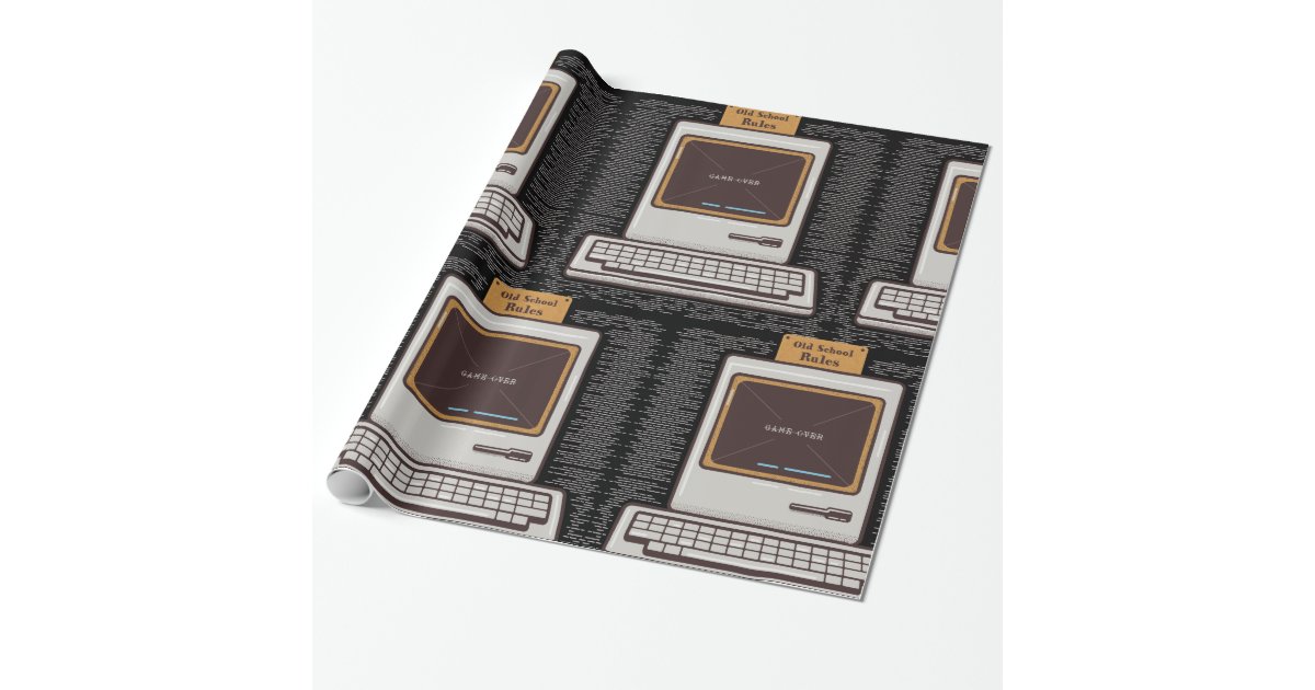 Game Over Old PC Wrapping Paper | Zazzle