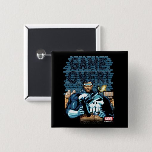 "Game Over" Punisher Video Game Sprite Screen Button | Zazzle