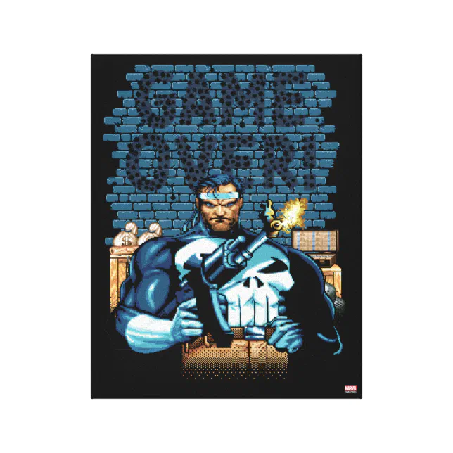 "Game Over" Punisher Video Game Sprite Screen Canvas Print | Zazzle