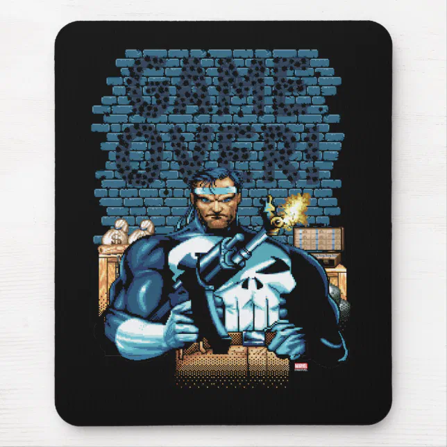 "Game Over" Punisher Video Game Sprite Screen Mouse Pad | Zazzle