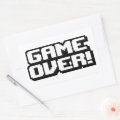 Game over rectangular sticker | Zazzle