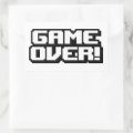 Game over rectangular sticker | Zazzle