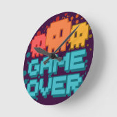 Game Over Round Clock | Zazzle