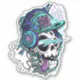 Game Over Skull Custom Cut Sticker | Zazzle