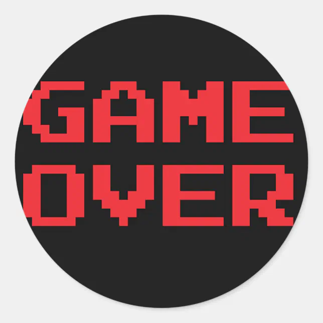 Game Over Stickers | Zazzle