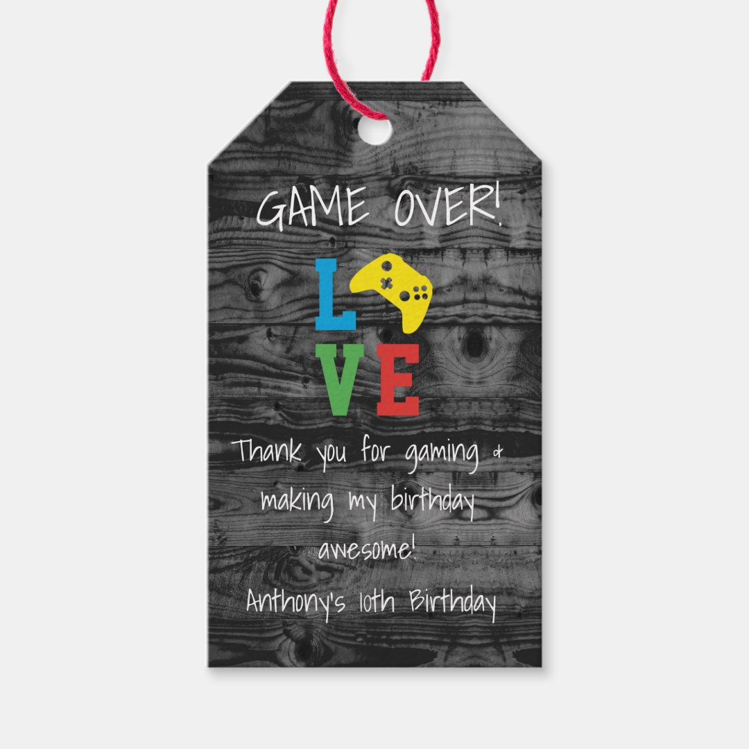 Game Over... Video Game Thank You Favor Tag | Zazzle