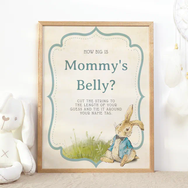 Game Peter The Rabbit How Big Is Mommy's Belly Poster | Zazzle