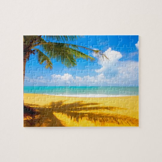 Game Puzzle-Tropical Beach Jigsaw Puzzle | Zazzle.com