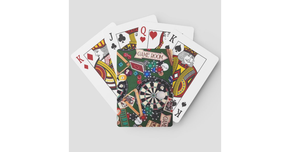 Game Room Billiards Poker Cards | Zazzle