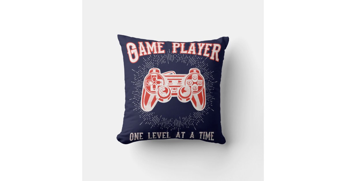 Game Room Video Game Player Throw Pillow | Zazzle