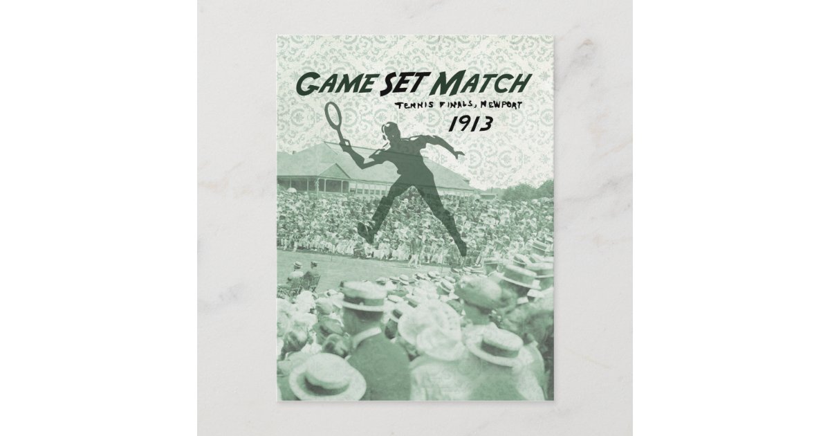 Game Set Match: Vintage Tennis poster Postcard | Zazzle