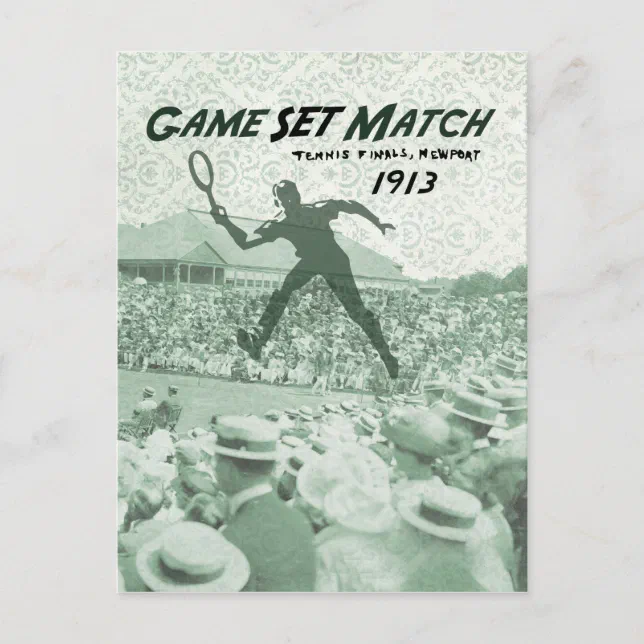 Game Set Match: Vintage Tennis poster Postcard | Zazzle