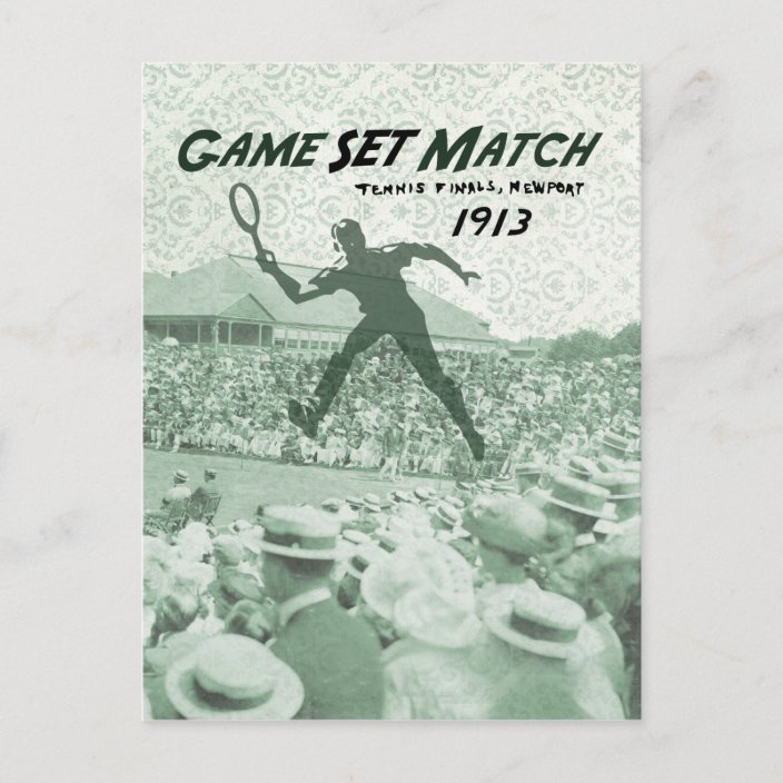 Game Set Match: Vintage Tennis poster Postcard | Zazzle.com
