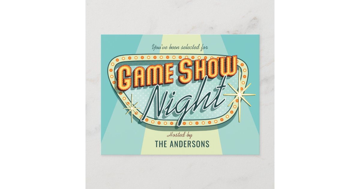 Game Show Night Party Invitation | Zazzle