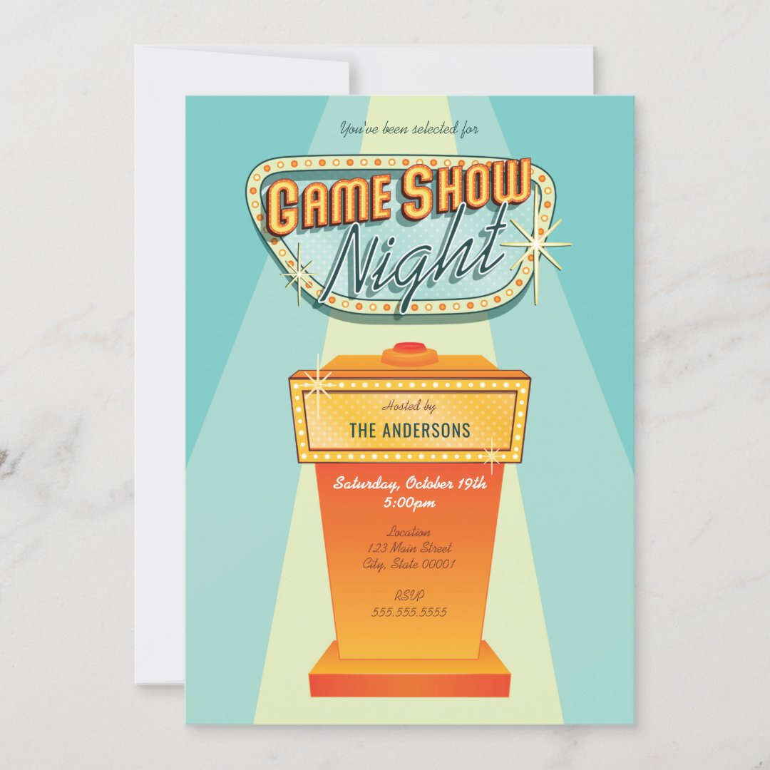 Game Show Night Party Invitation | Zazzle