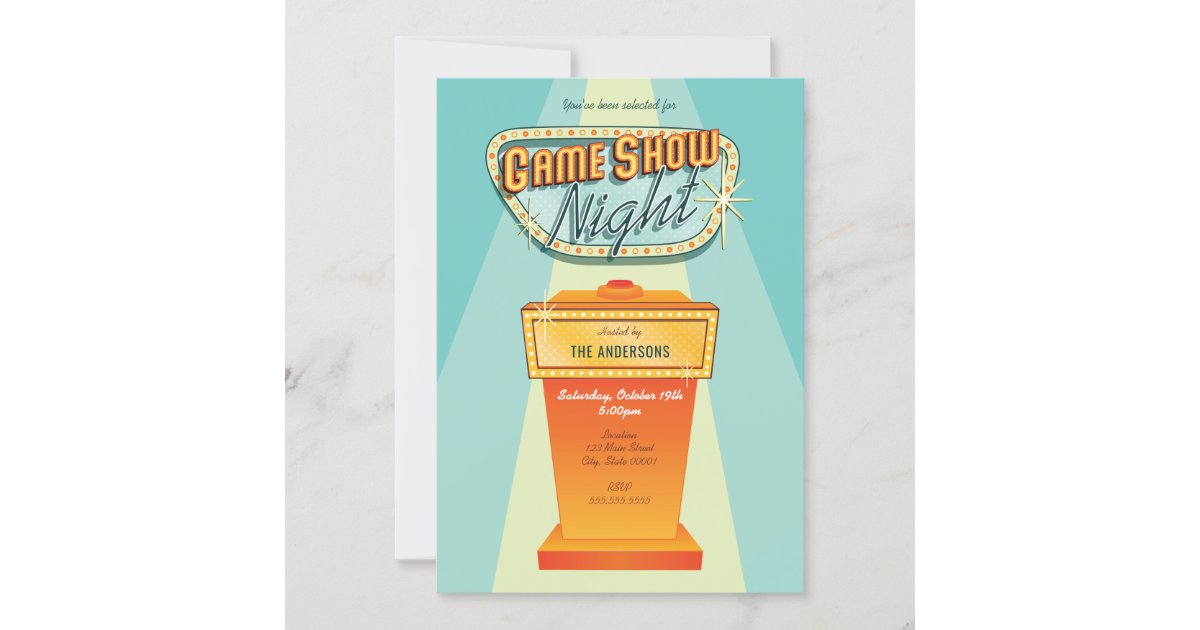 Game Show Night Party Invitation | Zazzle