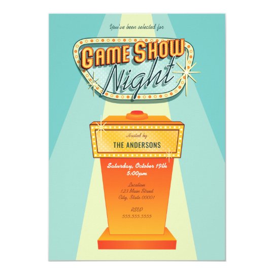 Game Show Night Party Invitation | Zazzle.com