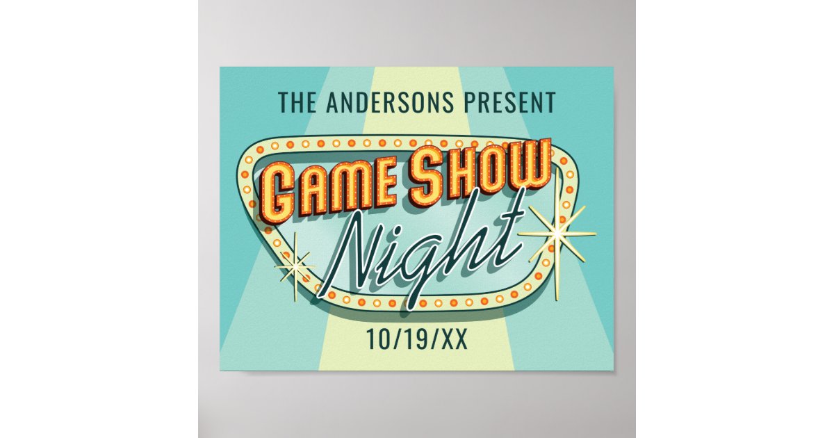 Game Show Night Poster | Zazzle