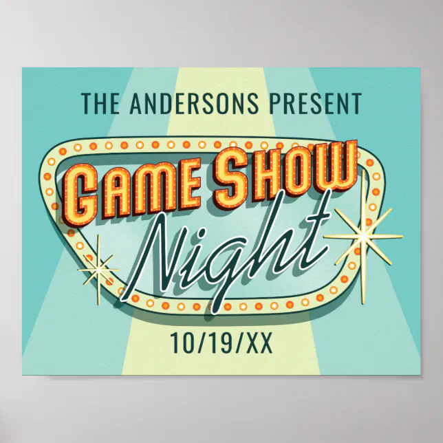 Game Show Night Poster | Zazzle