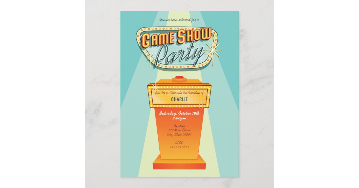 Game Show Party Invitation | Zazzle.com