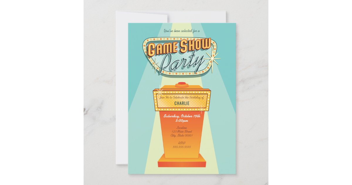 Game Show Party Invitation | Zazzle