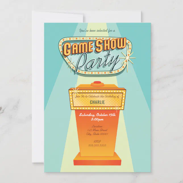 Game Show Party Invitation | Zazzle