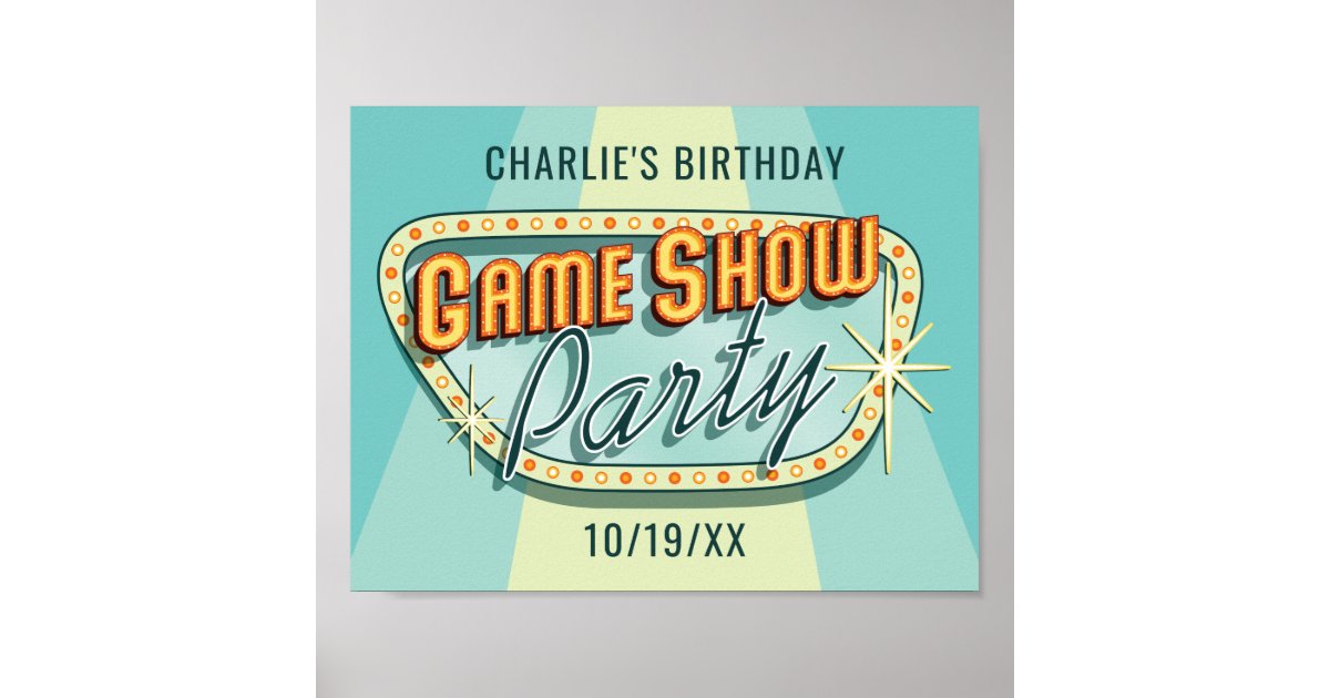 Game Show Party Poster | Zazzle