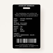 Game Warden Conservation Officer Logo Photo ID Badge | Zazzle