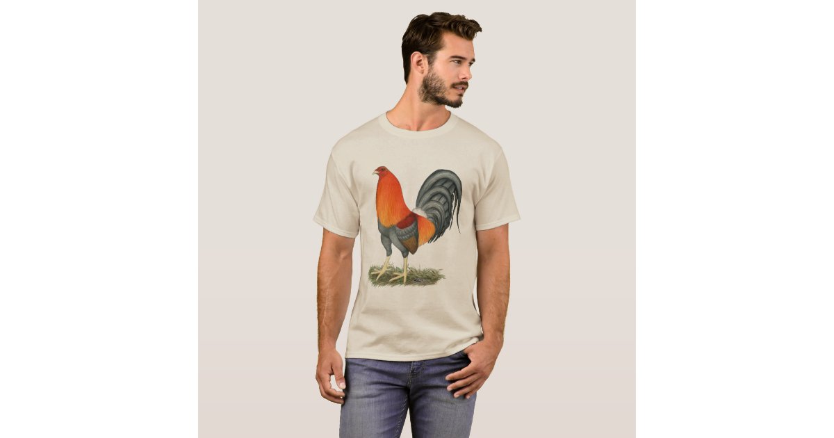 Gamecock Blue Red Rooster T-Shirt | Zazzle