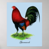 Gamecock: Dark Red Poster | Zazzle