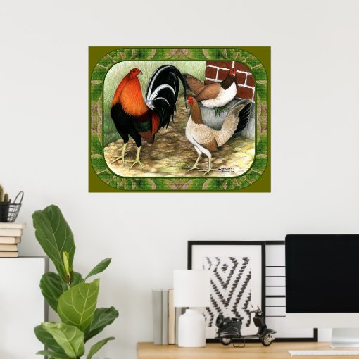 Gamefowl On the Farm Poster | Zazzle