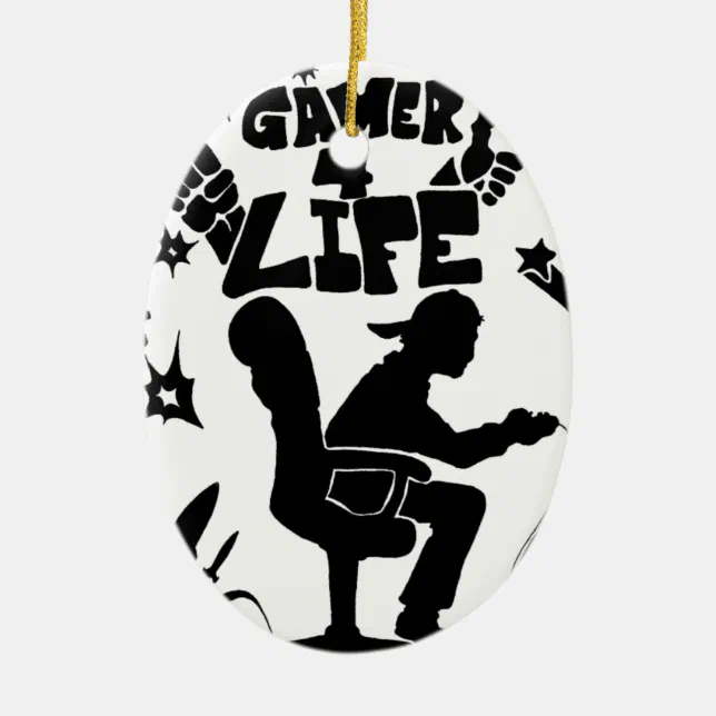 Gamer 4 Life Ceramic Ornament | Zazzle