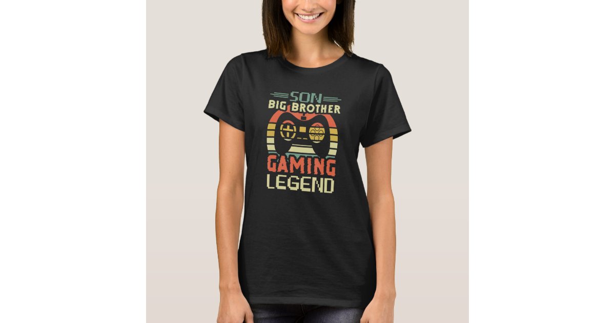 Gamer Brother Play Video Games Son Big Brother Gam T-Shirt | Zazzle